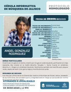 Cédula HOMOLADO Angel Glez – Fiscalía Especial en Personas Desaparecidas